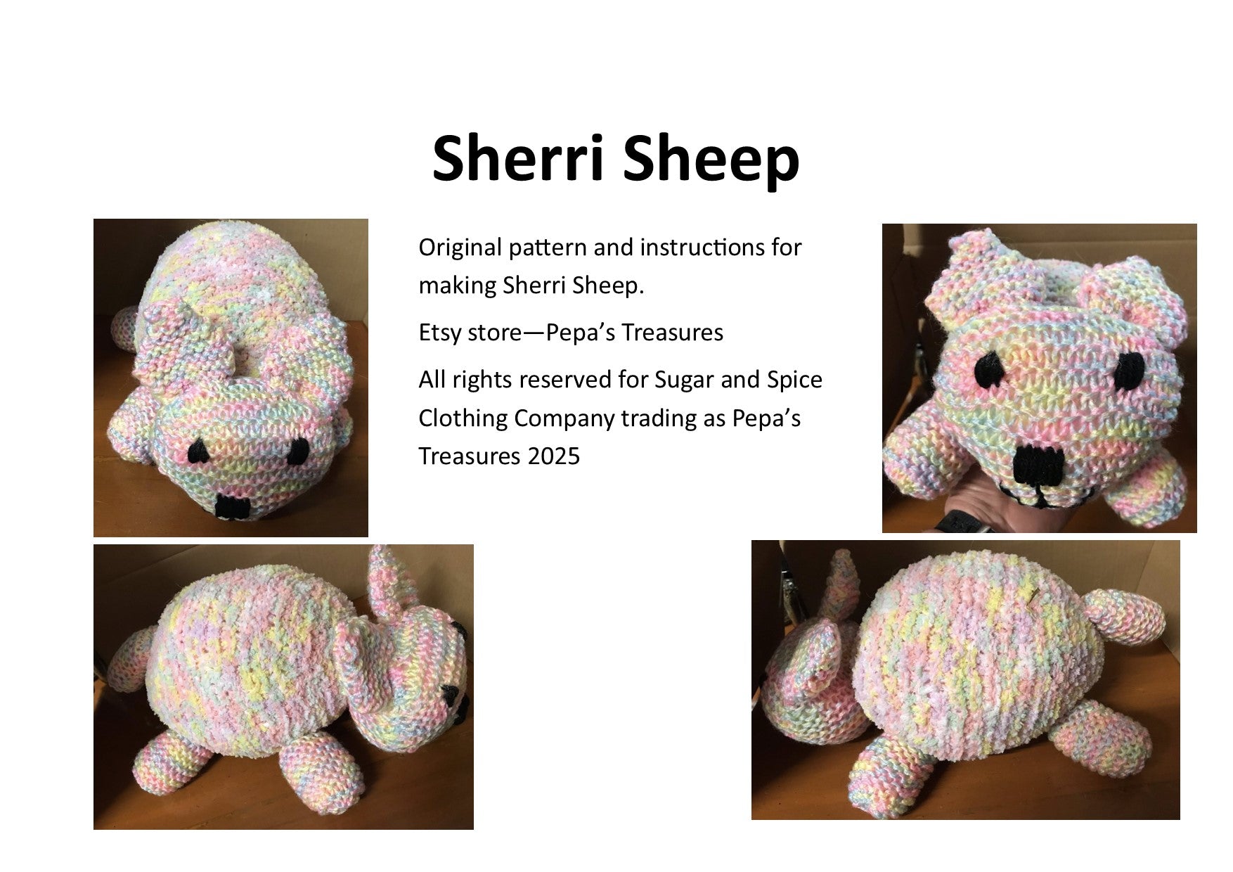 Sherri the Sheep - pattern only – sugarandspicegourmetfoods
