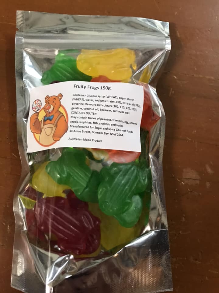 Sweets - Fruity Frogs -150g – sugarandspicegourmetfoods