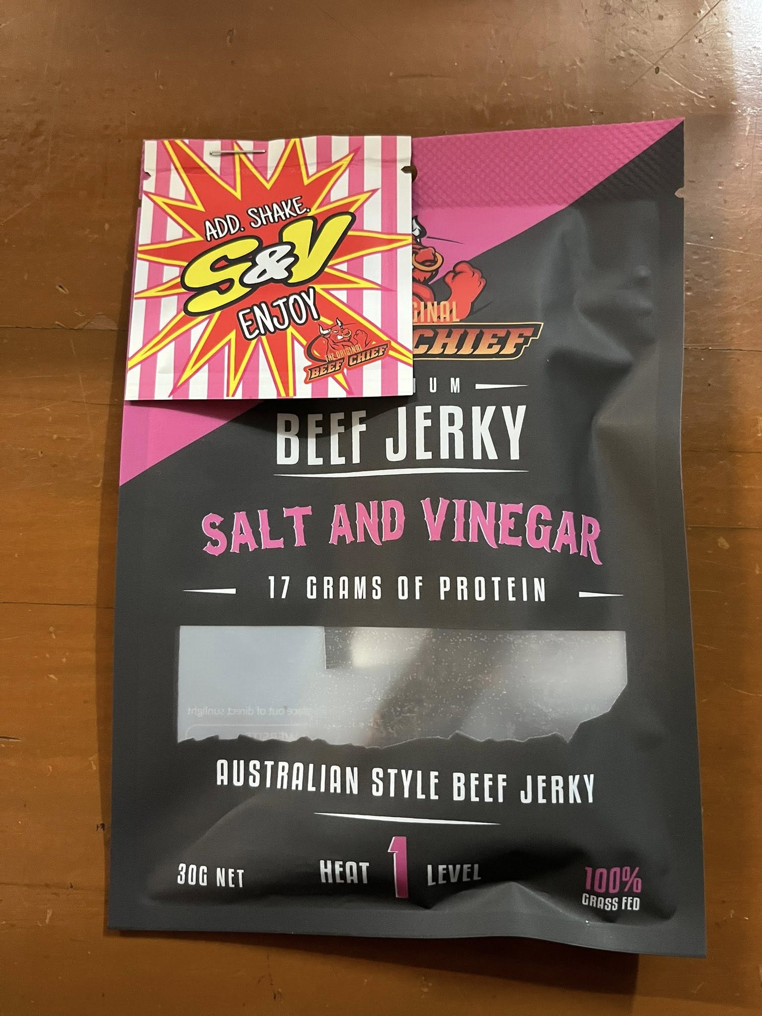 Beef Chief - Salt and Vinegar Jerky - 30g – sugarandspicegourmetfoods