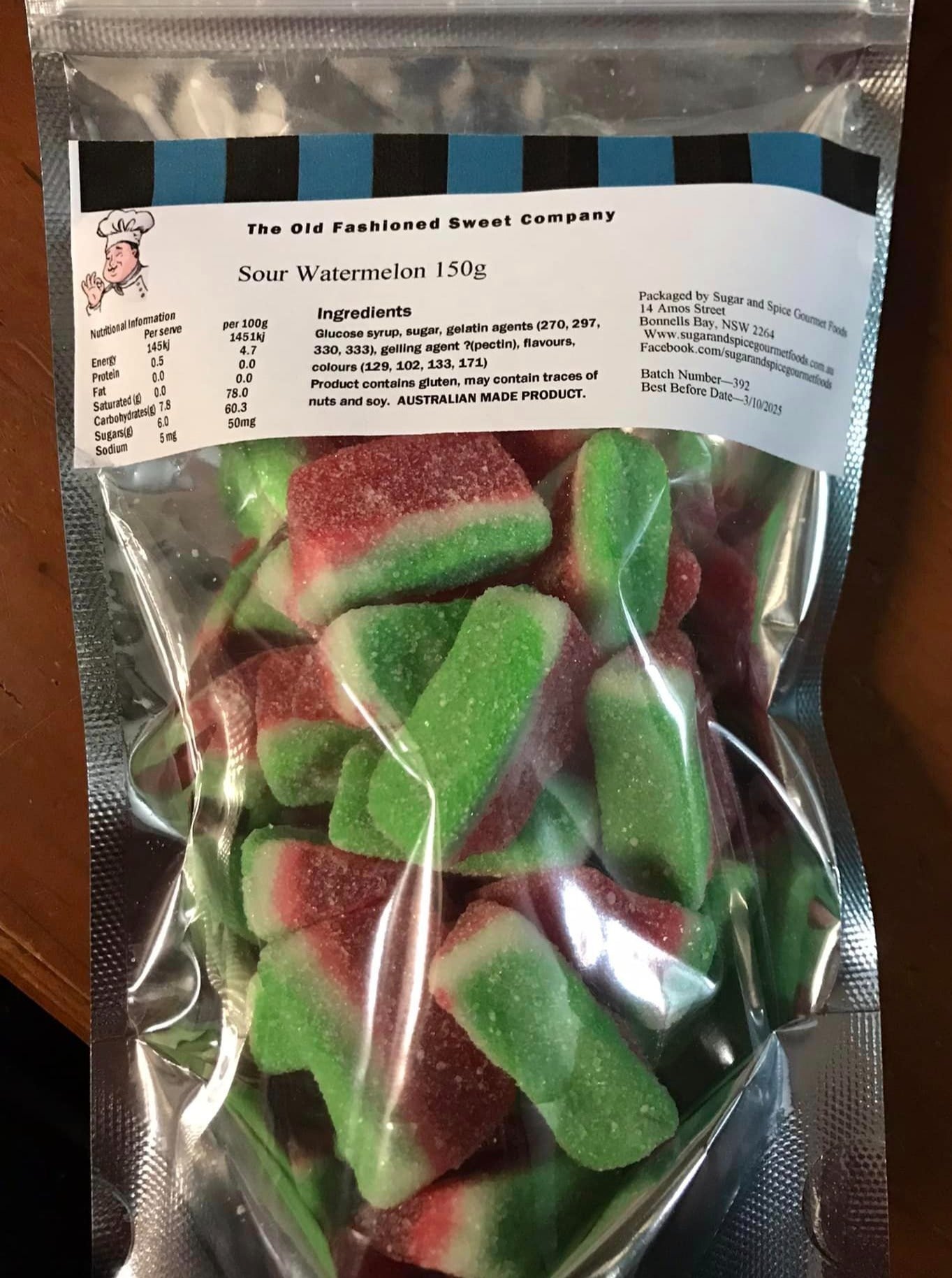 Sweets - Sour Watermelon Slices - 150g – sugarandspicegourmetfoods